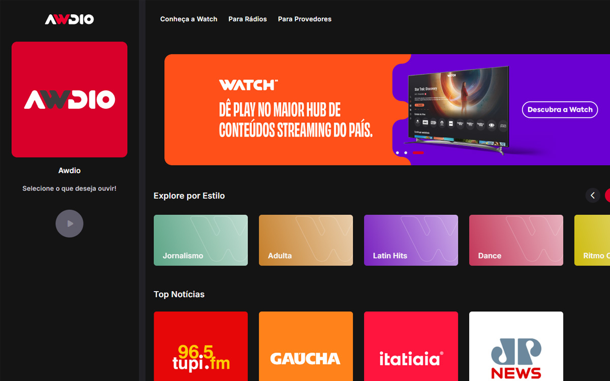 Watch Brasil lança Awdio - SET PORTAL